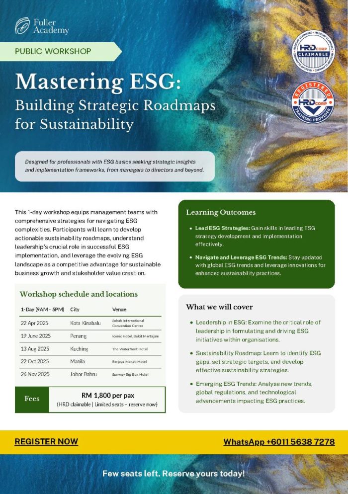 ESG & Sustainability Trainings, Workshops & Seminars - Fuller Academy